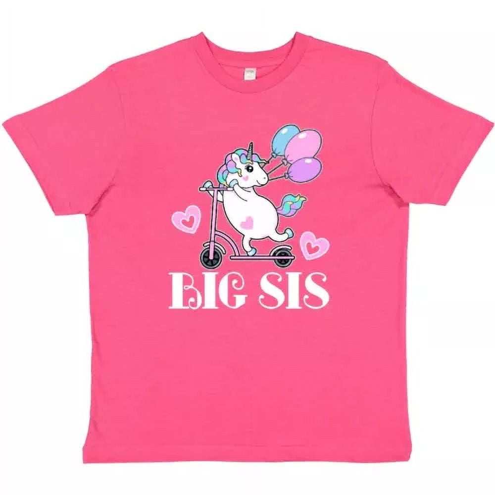 Bella Canvas Big Sis Unicorn Sister Announcement Girls Childs Reveal Toddler Shirt - Walmart.com