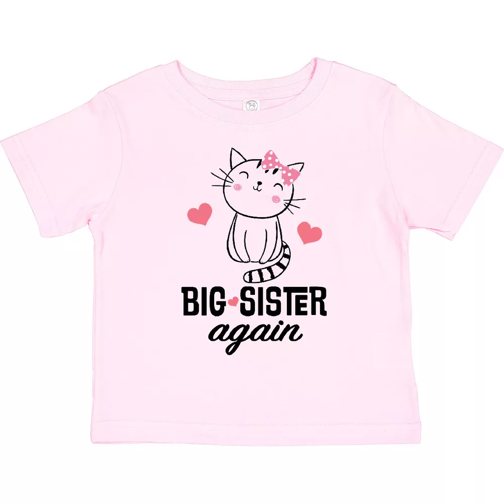 Bella Canvas Big Sister Again Announcement Toddler Shirt Sis Girls Childs Gift Toddler Shirt ...