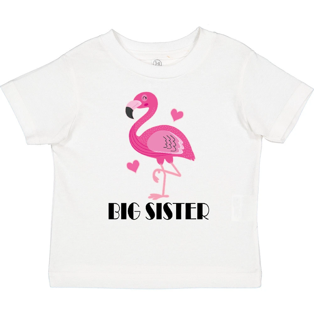 Bella Canvas Big Sister Flamingo Toddler Shirt Sis Party Girls Childs Cute Child Toddler Shirt ...