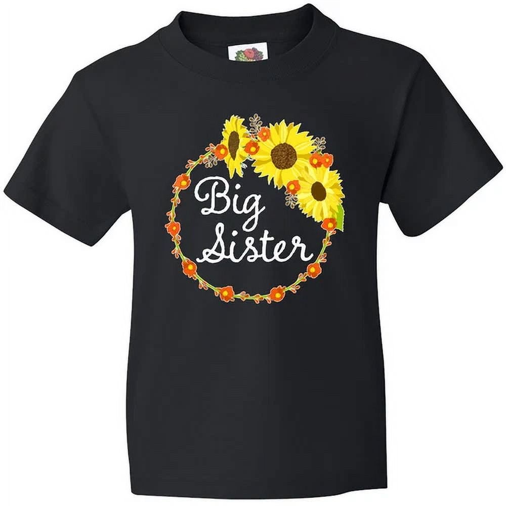 Bella Canvas Big Sister Sunflower Wreath Siblings Flowers Sisters Sis ...