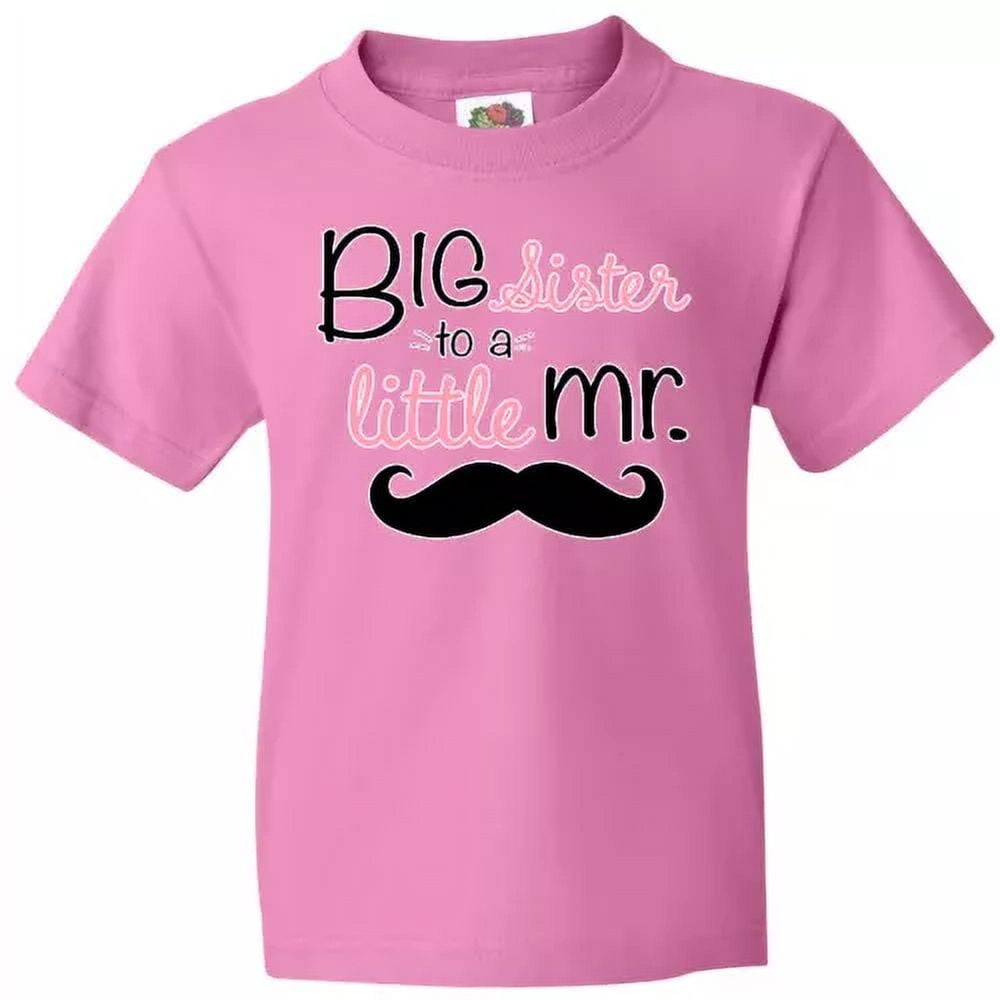 Bella Canvas Big Sister To A Little Mr. Children Girl White Sis Cute Toddler Shirt - Walmart.com