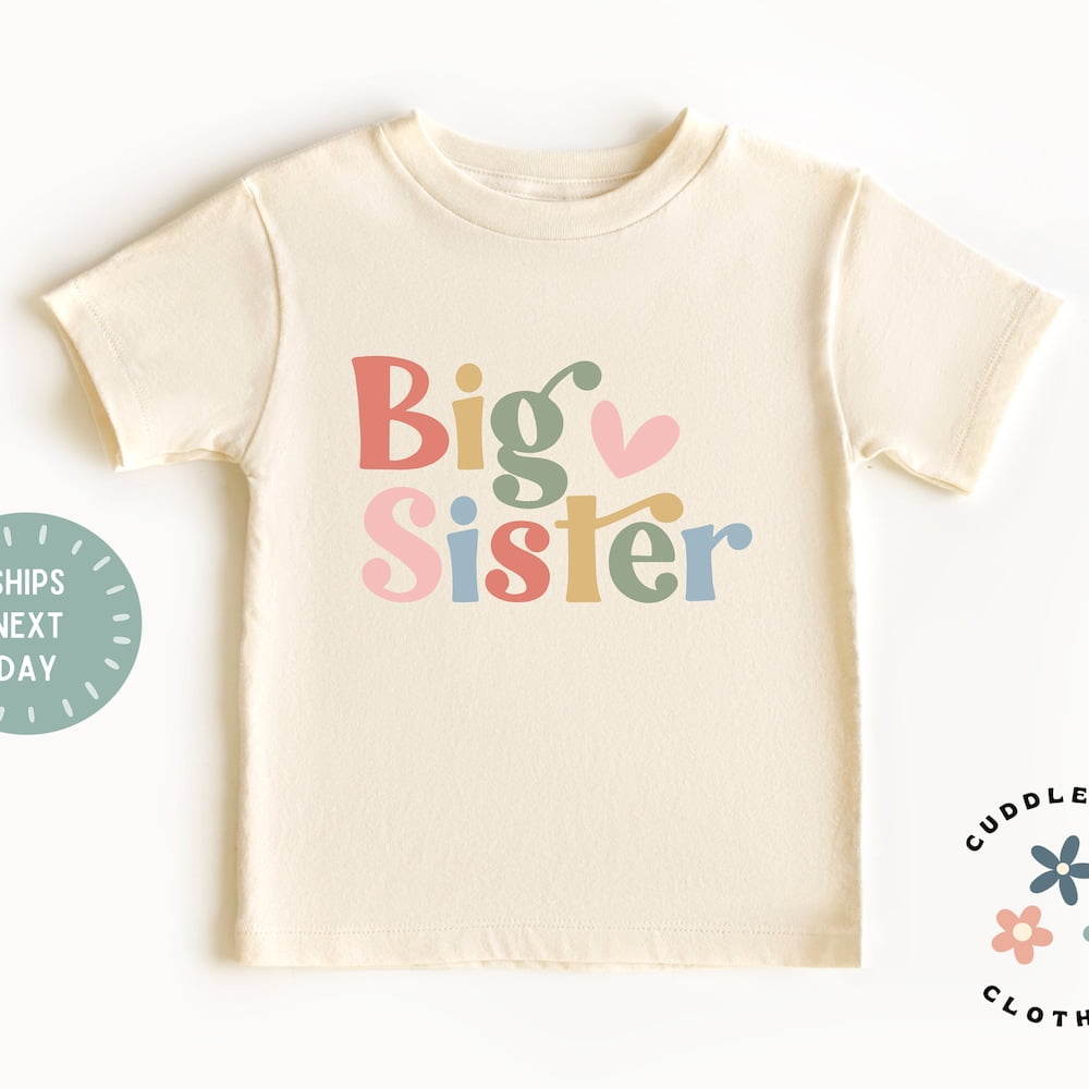 Bella Canvas Big Sister Toddler Shirt, Cute Baby Announcement Kids ...