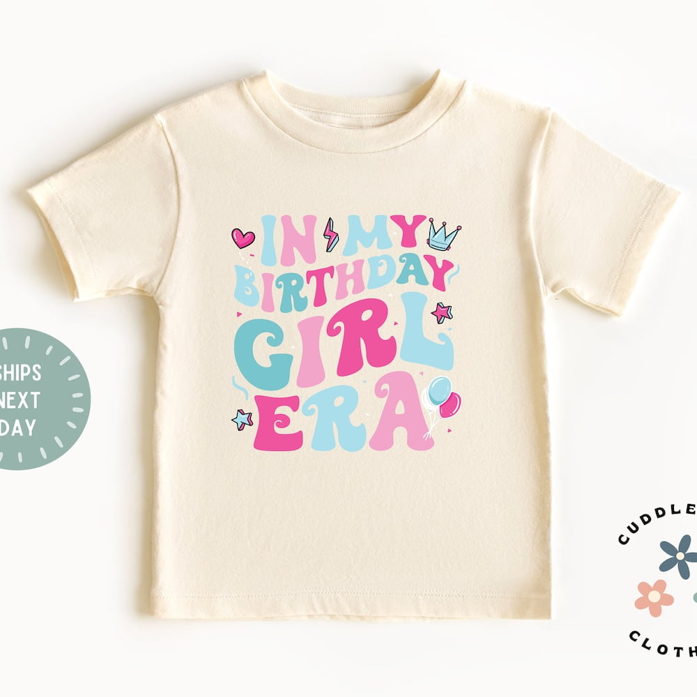 Bella Canvas Birthday Girl Kids Tee, In My Birthday Girl Era Shirt, Girl Birthday Top, Gift For ...