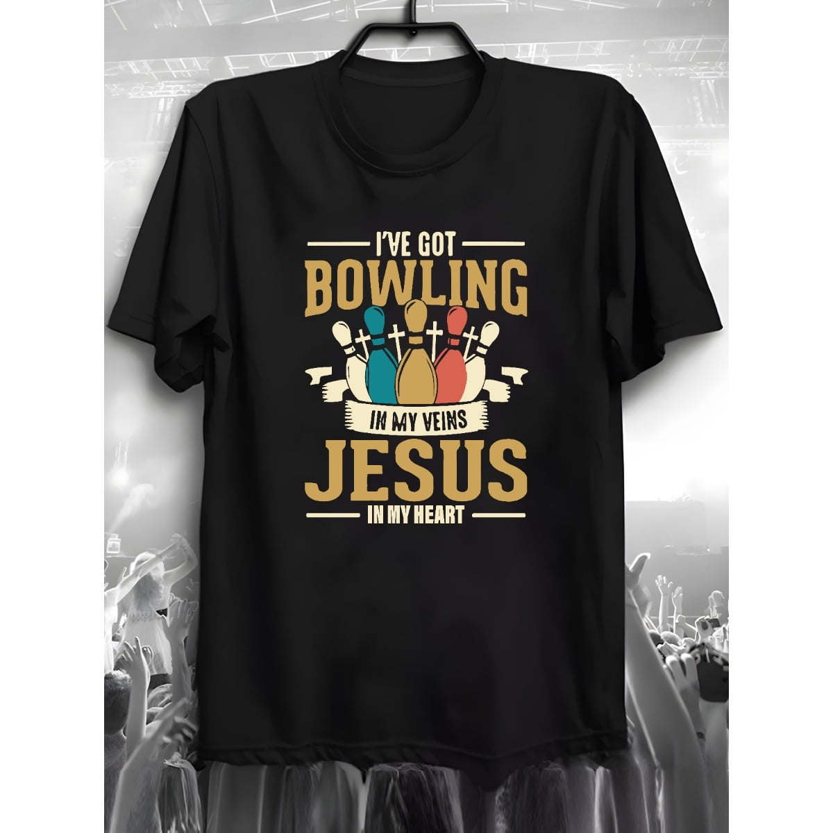 Bella + Canvas Black Bowling T-Shirt - "I've Got Jesus" Religious ...