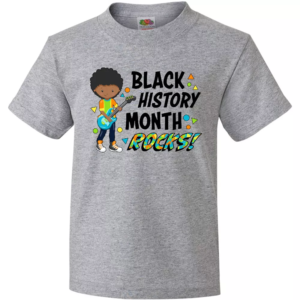 Bella Canvas Black History Month Rocks!- Boy With Guitar Kids For Fun ...