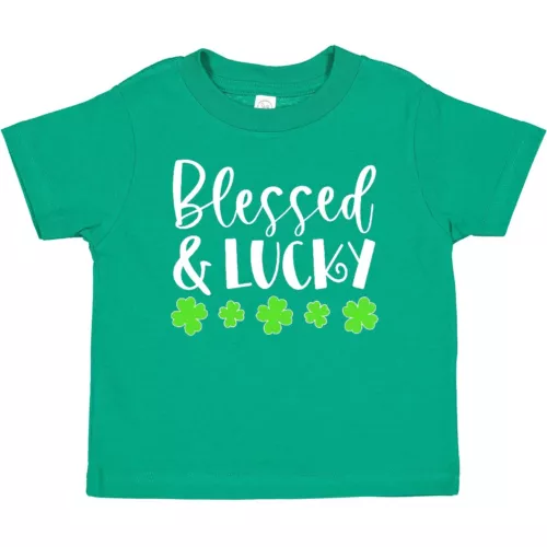Bella Canvas Blessed And Lucky 4 Leaf Clovers St. Patrick's Day Baby ...