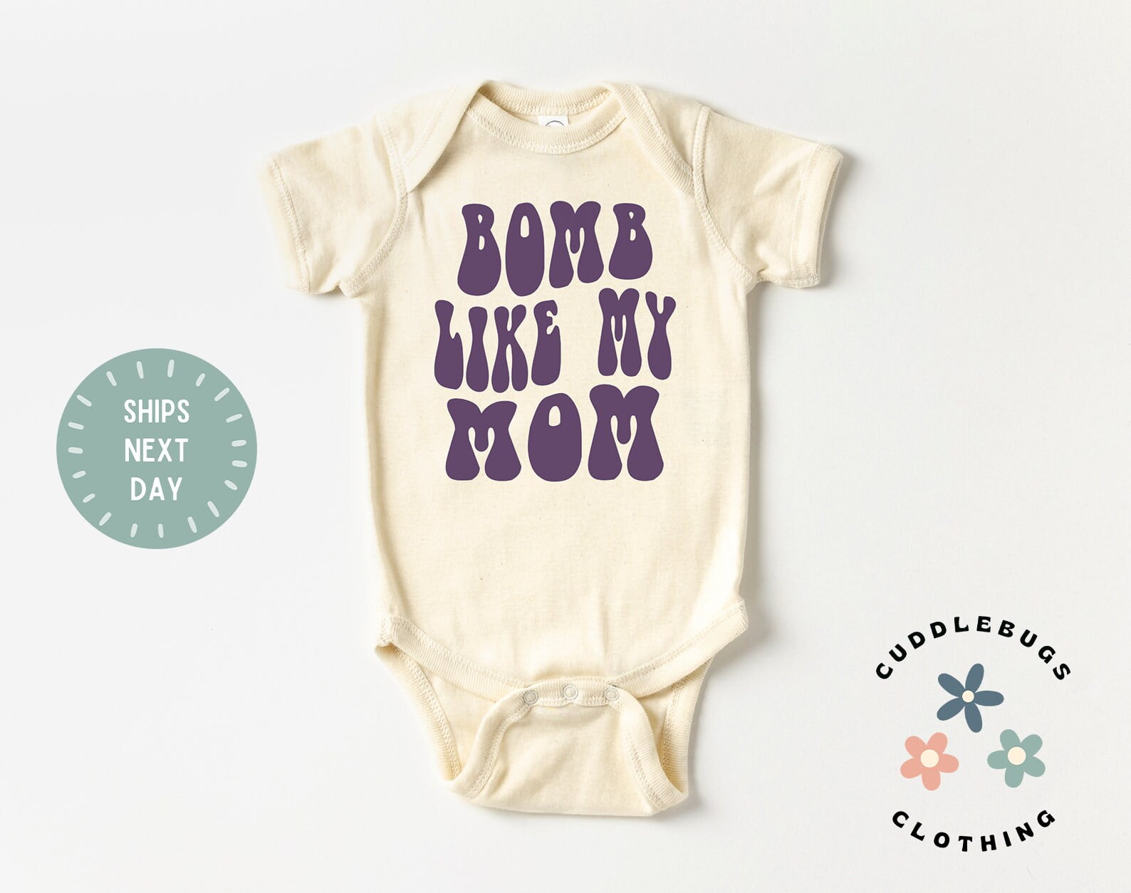 Bella Canvas with Bomb Like My Mom, Cute Retro First Mother'S Day, I ...