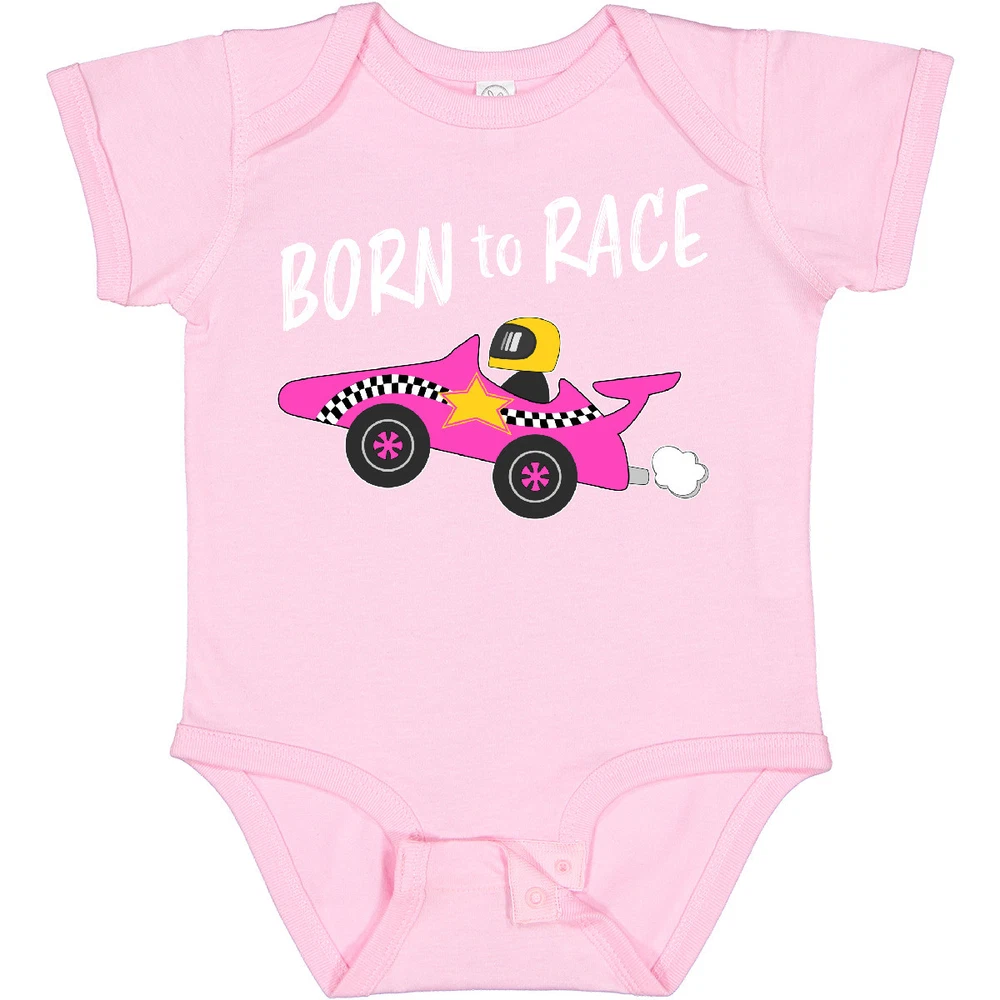 Bella Canvas Born To Race- Pink Race Car Baby Bodysuit Racing Kids ...
