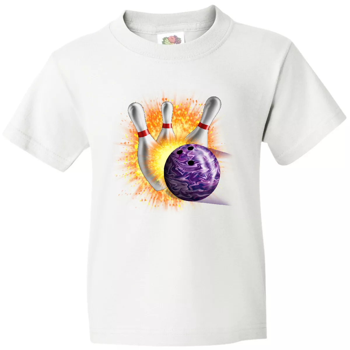 Bella Canvas Bowling Strike Toddler T-Shirt Team Ball Pins Tee Kids ...