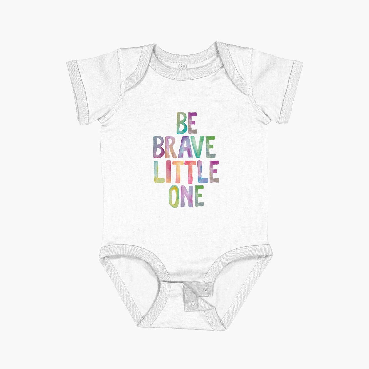 Bella Canvas Be Brave Little One Rainbow Watercolor Short Sleeve Baby ...