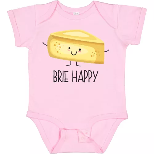Bella Canvas Brie Happy Baby Be Cheese Cute Funny French One-piece ...
