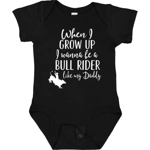 Bella Canvas Bull Rider Like Daddy Childs Infant Creeper Riding Boys Apparel Hws Bodysuit ...