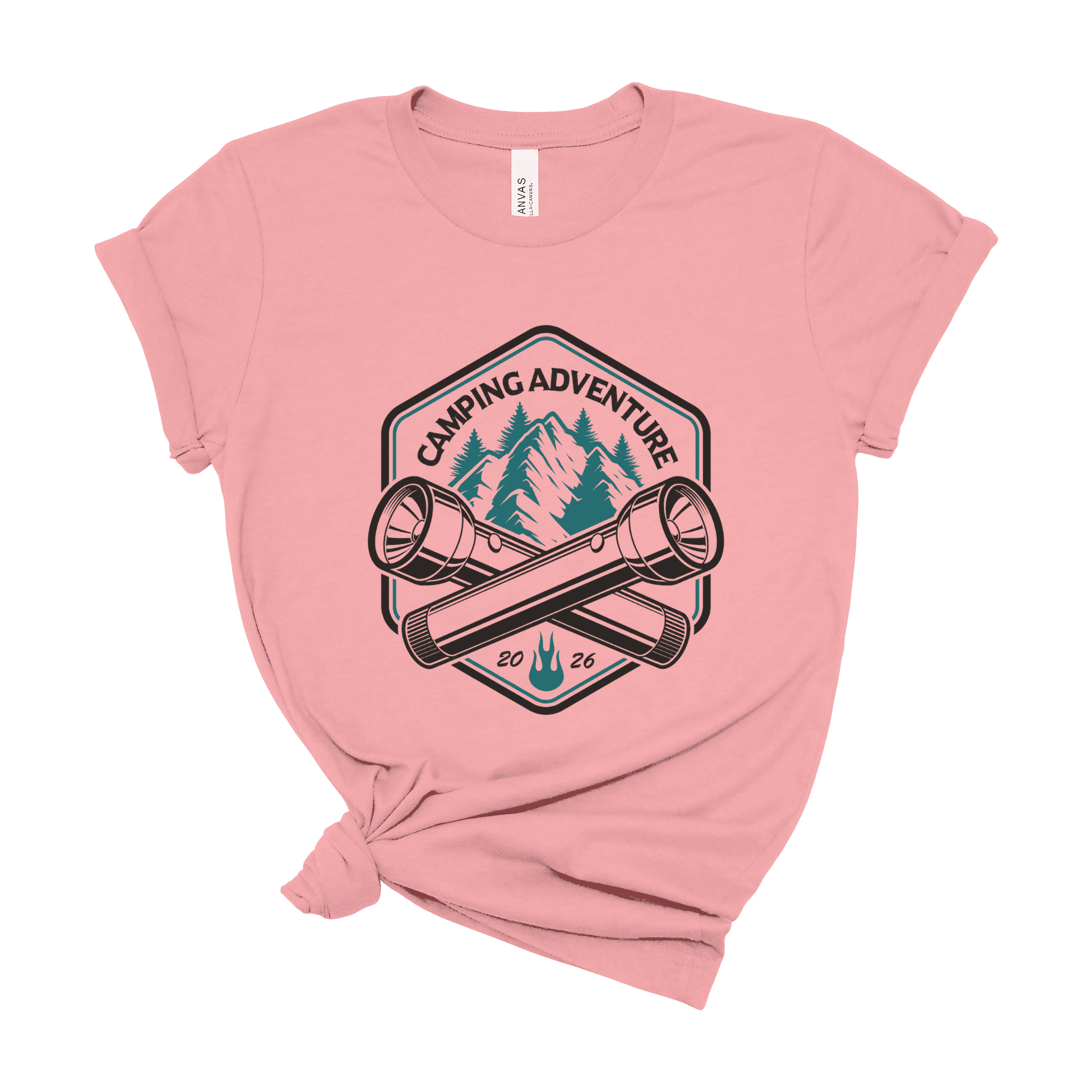 Bella Canvas Camping Adventure 2026 Graphic Print Cotton T-Shirt ...
