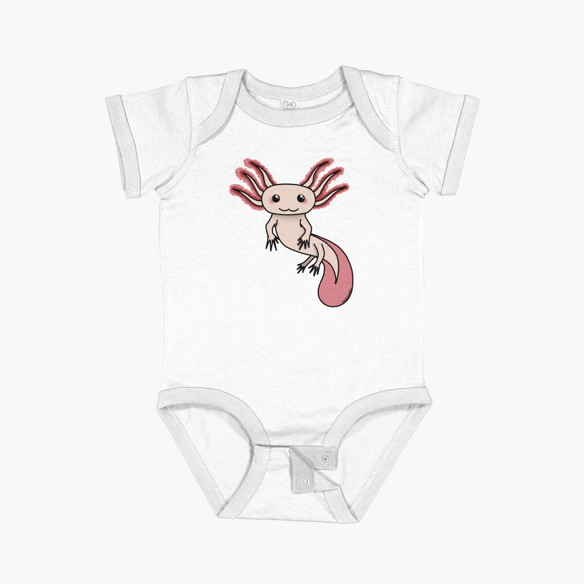 Bella Canvas Chibi Axolotl Short Sleeve Baby One-Piece Newborn Gender ...