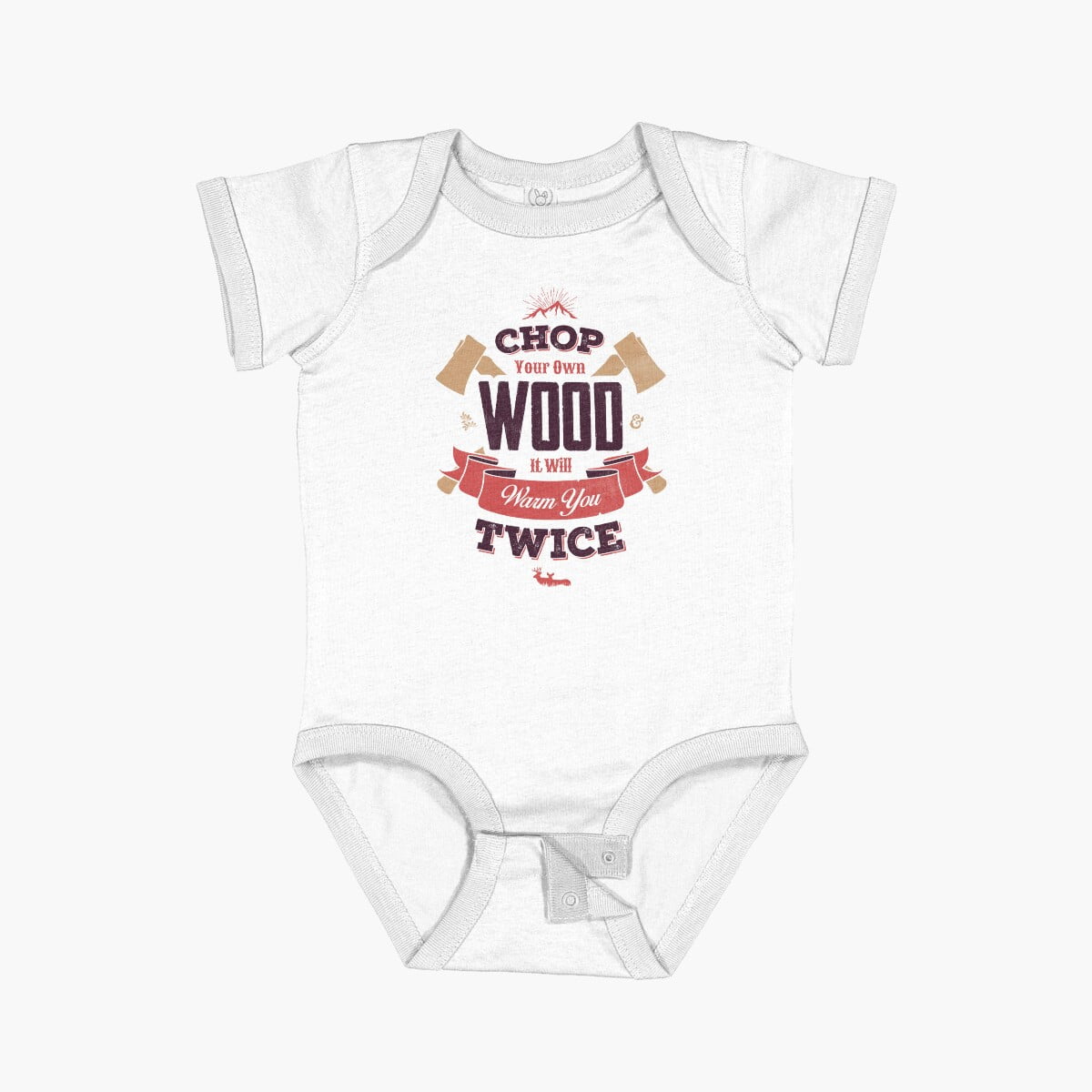 Bella Canvas Chop Your Own Wood Short Sleeve Baby One-Piece Newborn ...