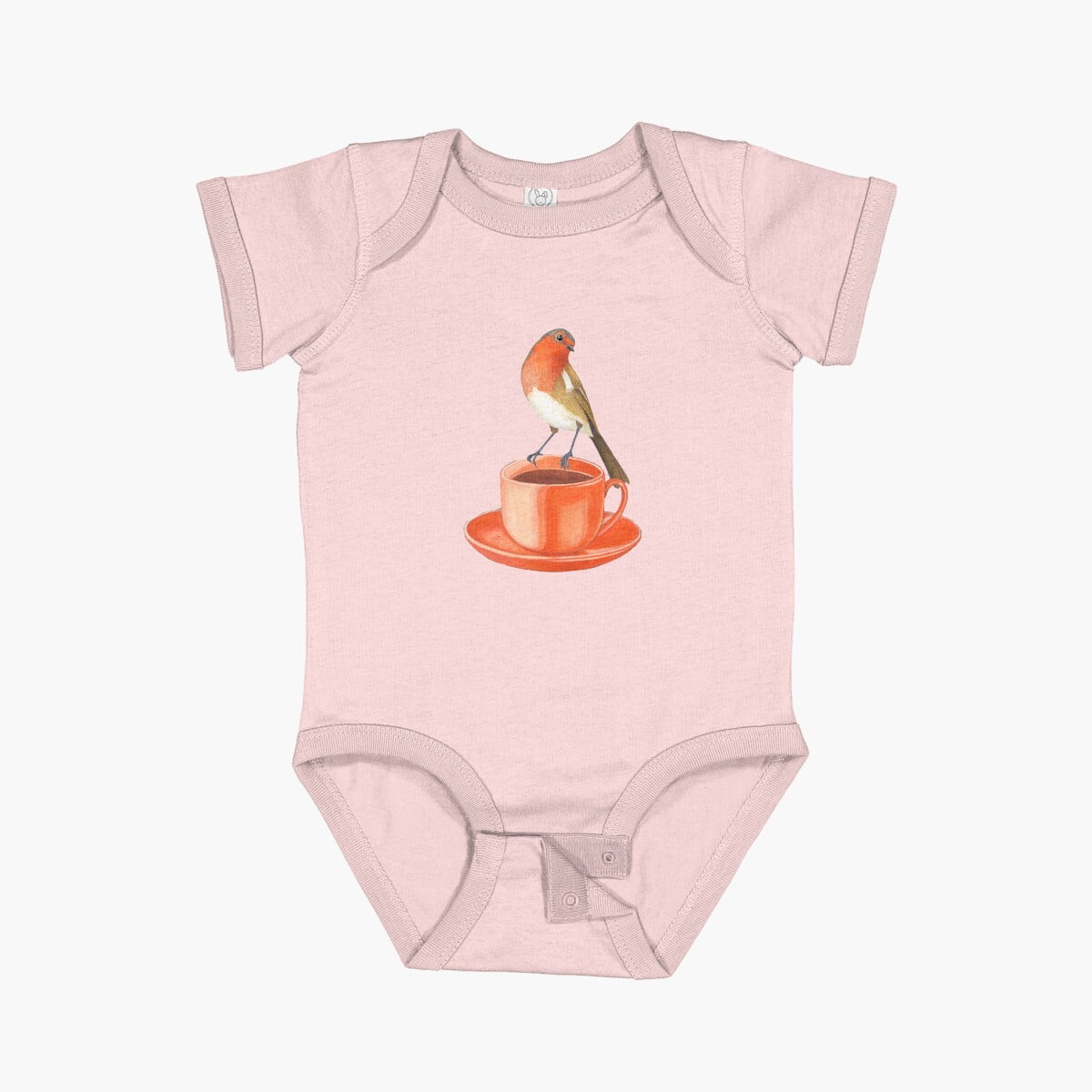 Bella Canvas Coffee Loving Robin Bird Short Sleeve Baby One-Piece ...