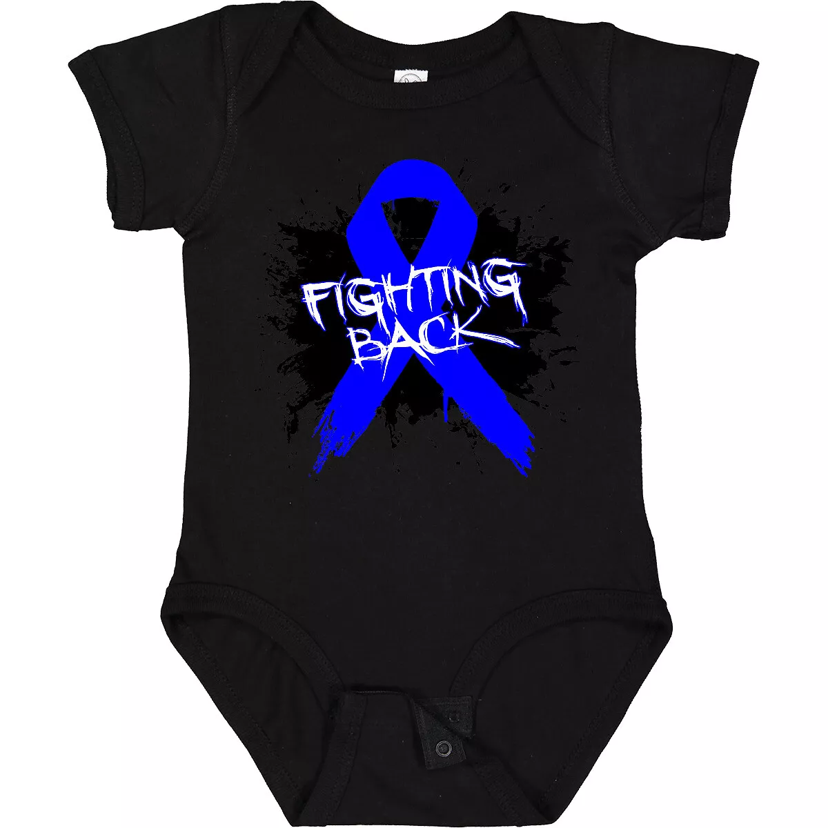 Bella Canvas Colon Cancer Fighting Back Baby Bodysuit - Hdd Ribbon ...