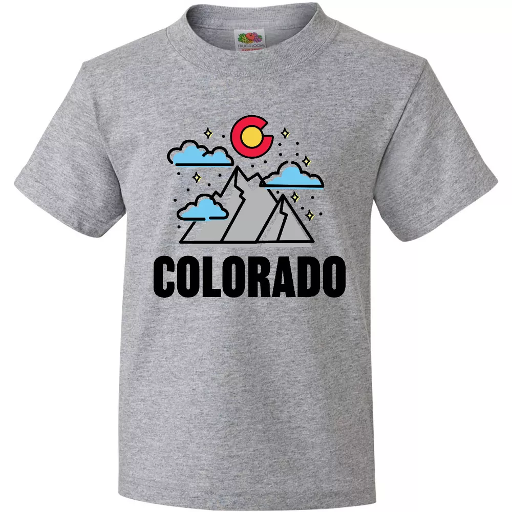 Bella Canvas Colorado Mountains And Clouds State Home Born Skyline ...