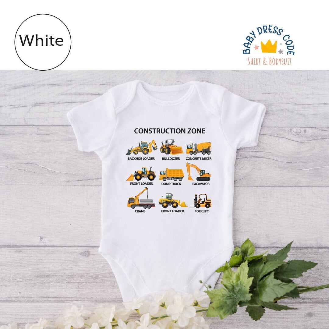Bella Canvas with Construction, Construction Machinery T-Shirt ...