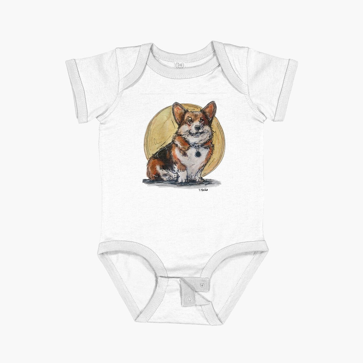 Bella Canvas Corgi Dreams Short Sleeve Baby One-Piece Newborn Gender ...