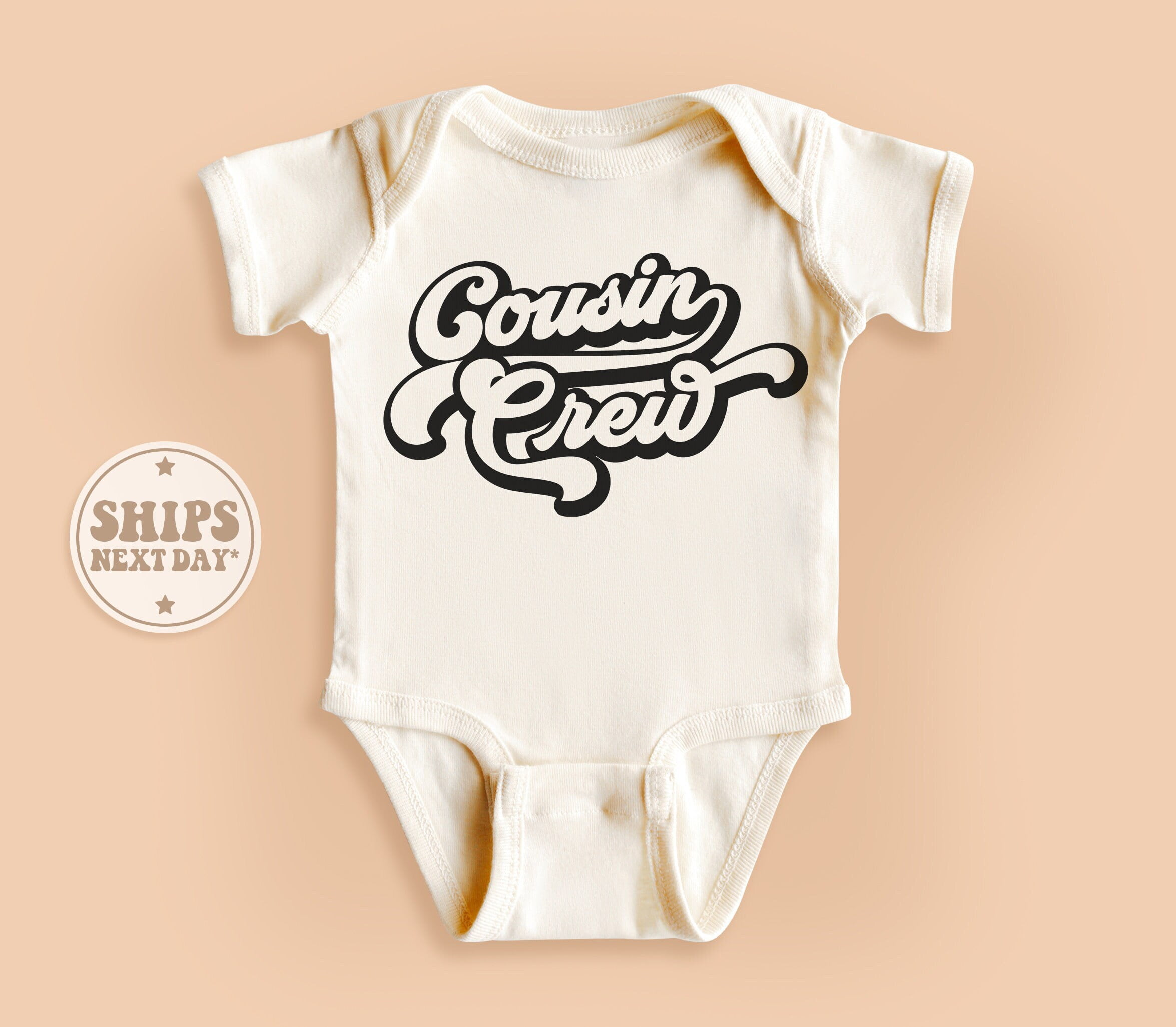 Bella Canvas with Cousin Crew, Cousin Announcement, Retro Cousin Crew Natural, New Cousin, Cute ...