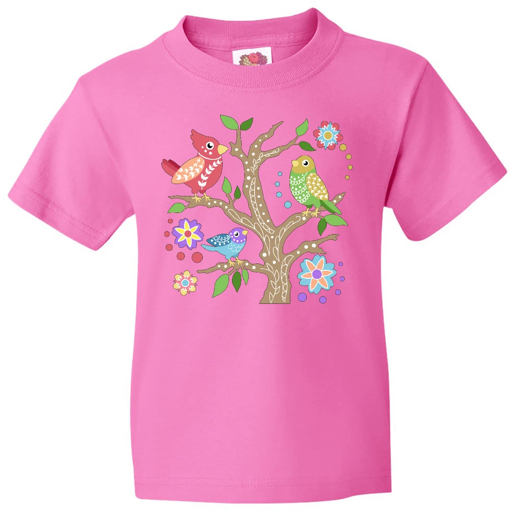 Bella Canvas Cozy Birds, Tree And And Flowers Bird Cardinal Branches ...