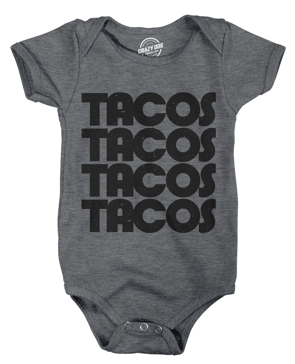 Bella Canvas Creeper Tacos Tacos Tacos Funny Mexican Bodysuit For Newborn Baby - Walmart.com