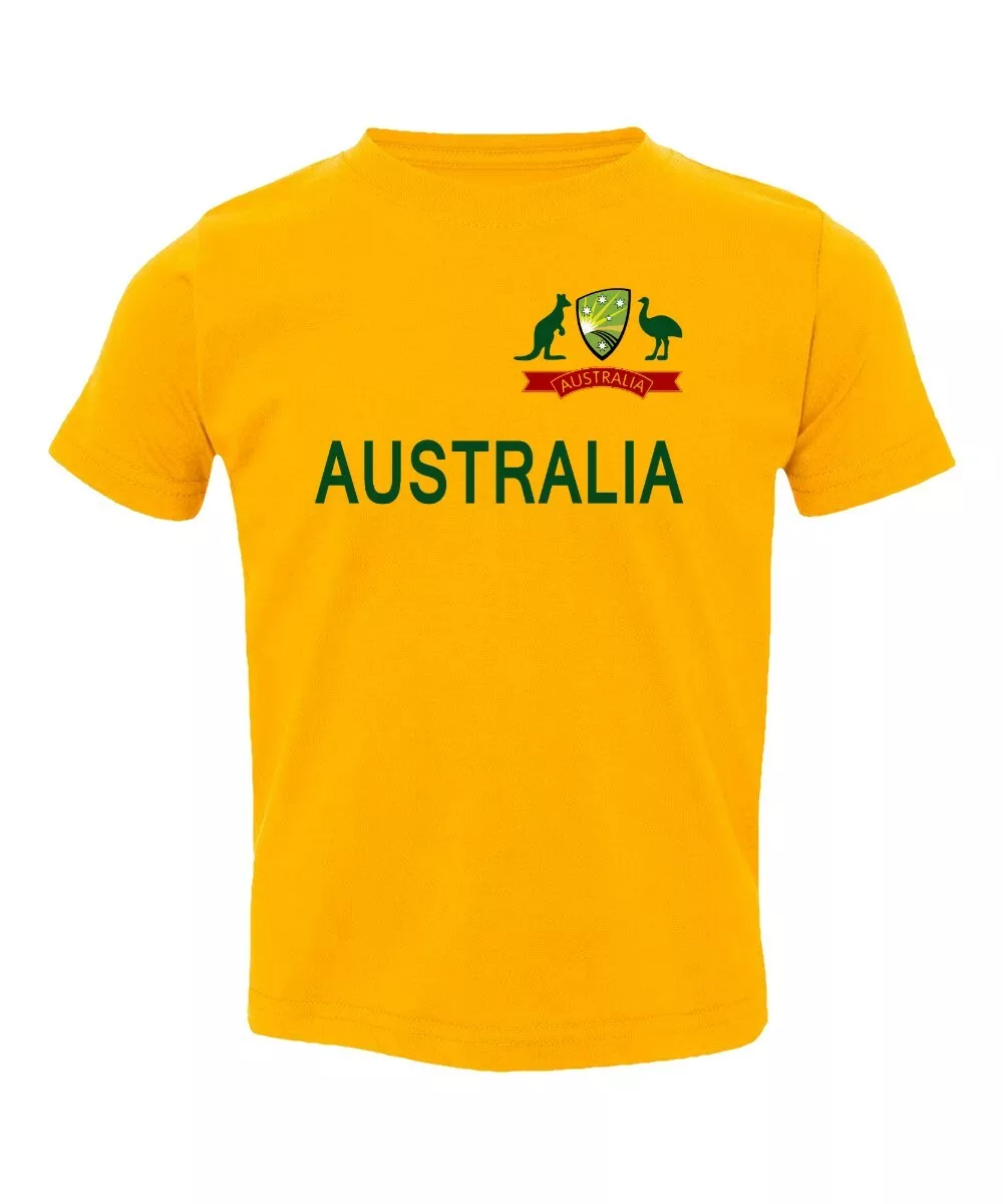 Bella Canvas Cricket Australia Jersey Style Fans Supporter Kids Girls ...