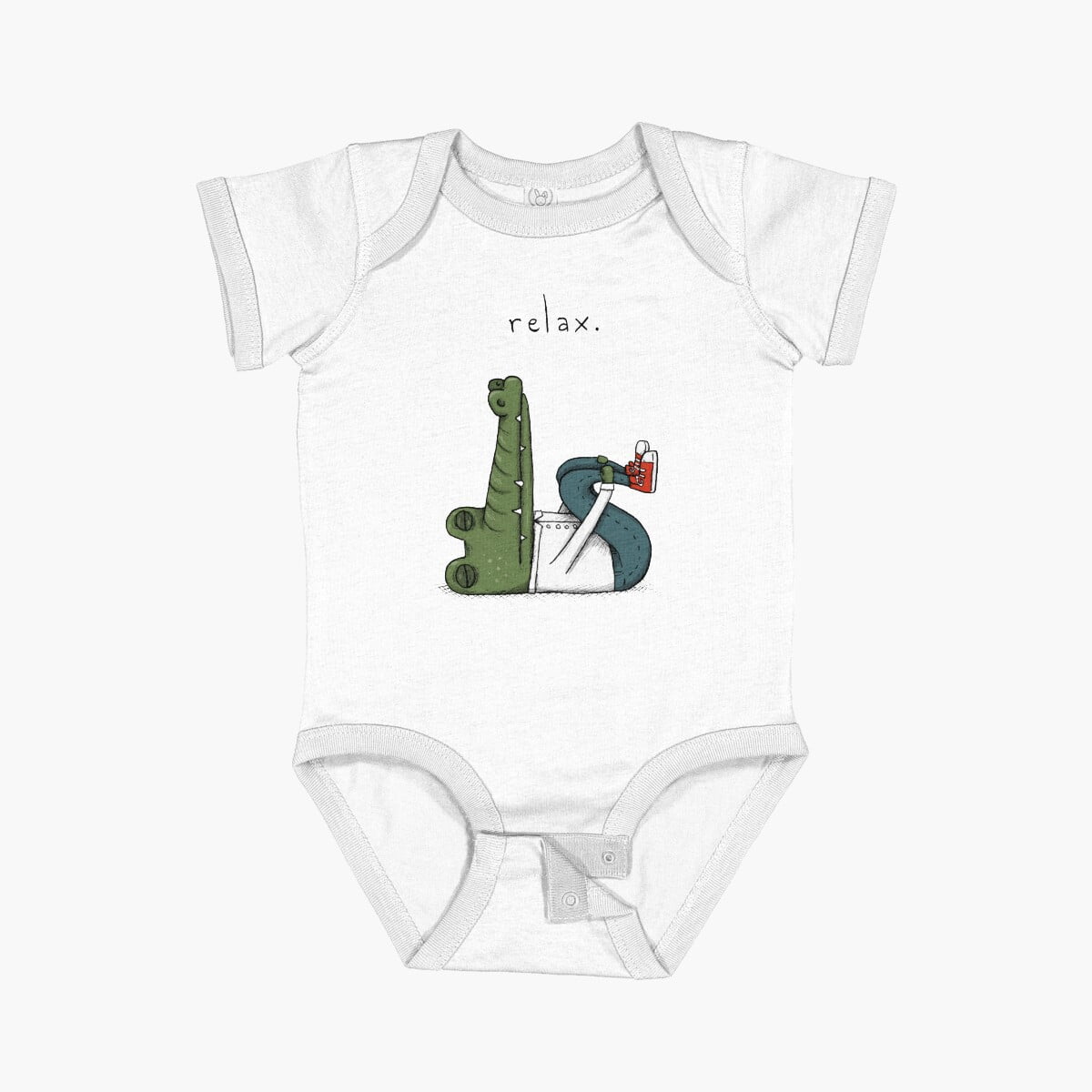 Bella Canvas Crocodile With Anxiety Short Sleeve Baby One-Piece Newborn Gender Neutral Outfit ...