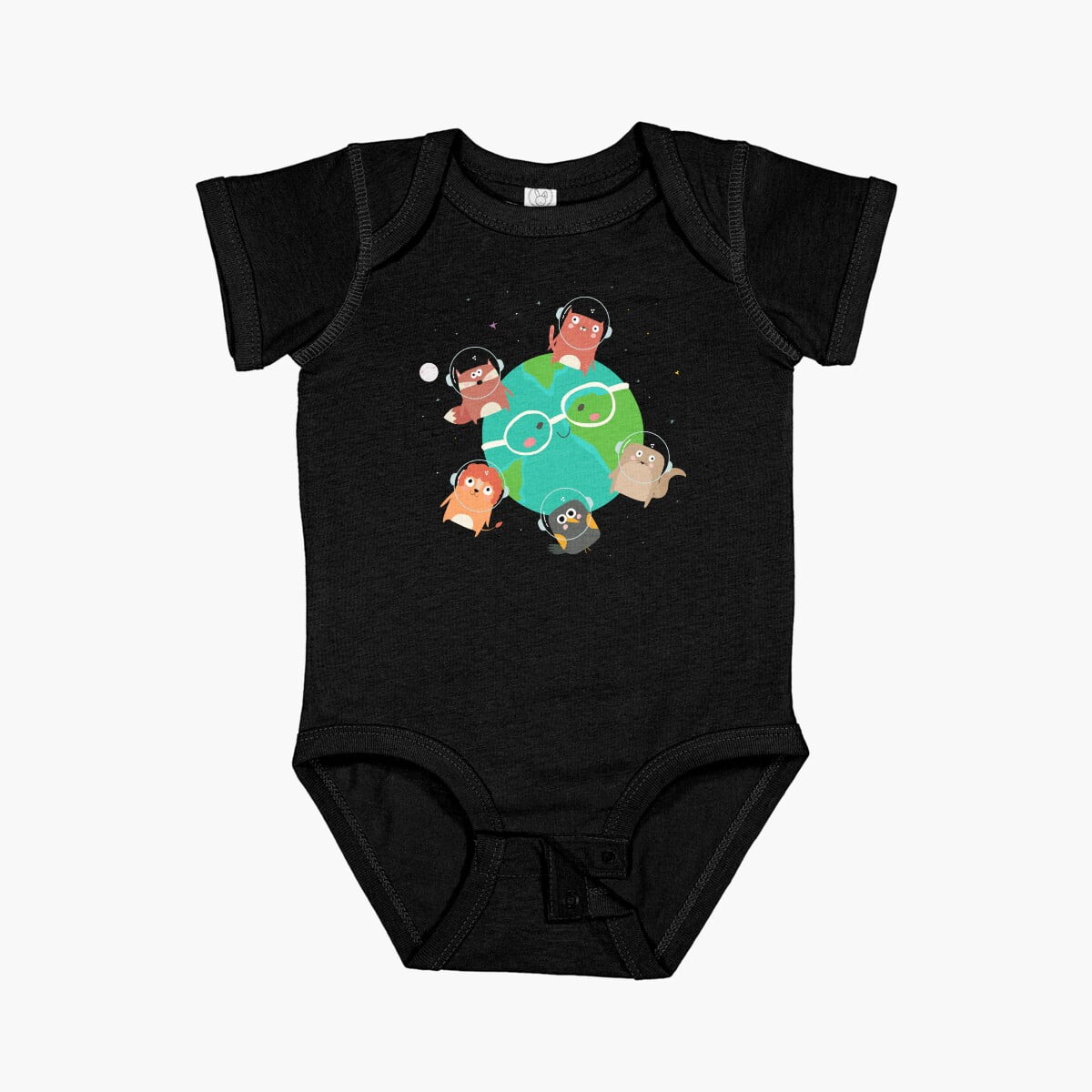 Bella Canvas Cute Animals In Space - Friends Stick Together Short ...