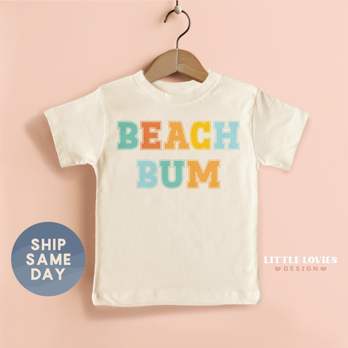 Bella Canvas Cute Beach Bum Kids Shirt, Vintage Beach Crew Toddler ...
