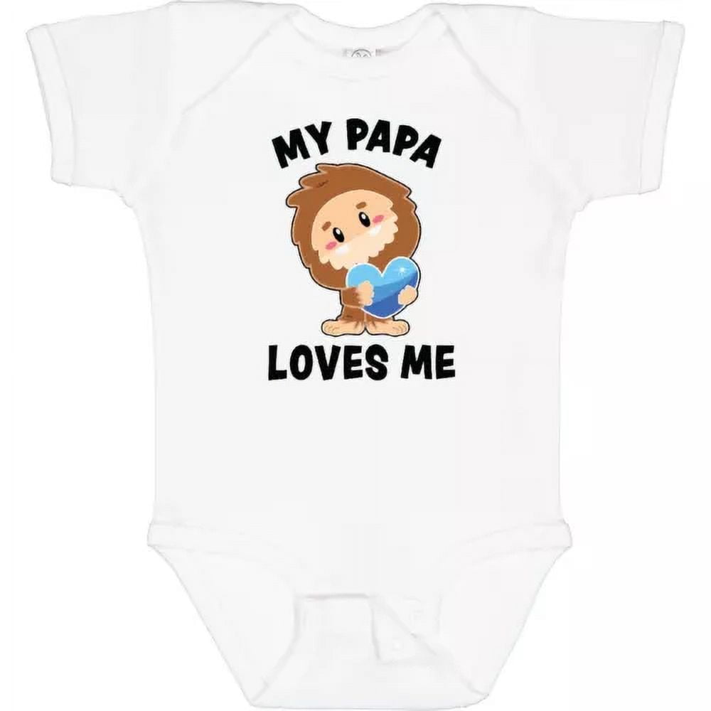 Bella Canvas Cute Bigfoot My Papa Loves Me Baby Children Dad Love Adorable Bodysuit - Walmart.com