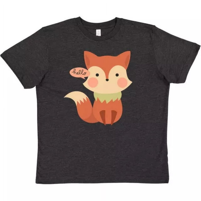 Bella Canvas Cute Fox Hello Toddler T-Shirt Foxy Animal Forest Baby ...