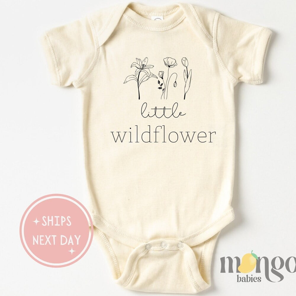 Bella Canvas with Cute Little Wildflowers Cute Boho Baby Clothes Wildflower Shirt Flower Cute ...