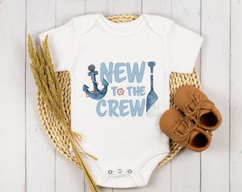 Bella Canvas Cute New to the Crew Onesie, New To The Crew Anchor Onesie, Fishing Onesie, Baby ...