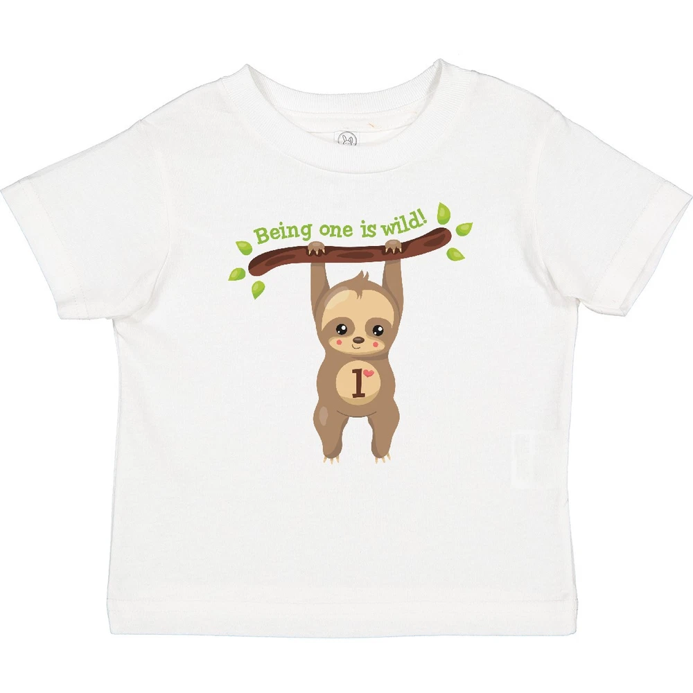 Bella Canvas Cute Sloth 1st Birthday Baby Toddler Shirt Lover Being One Is Wild Infant Toddler ...