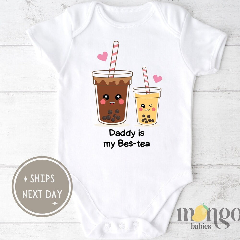 Bella Canvas with Cute s Daddy Is My Bes-Tea Shirt Baby Clothes Unisex ...