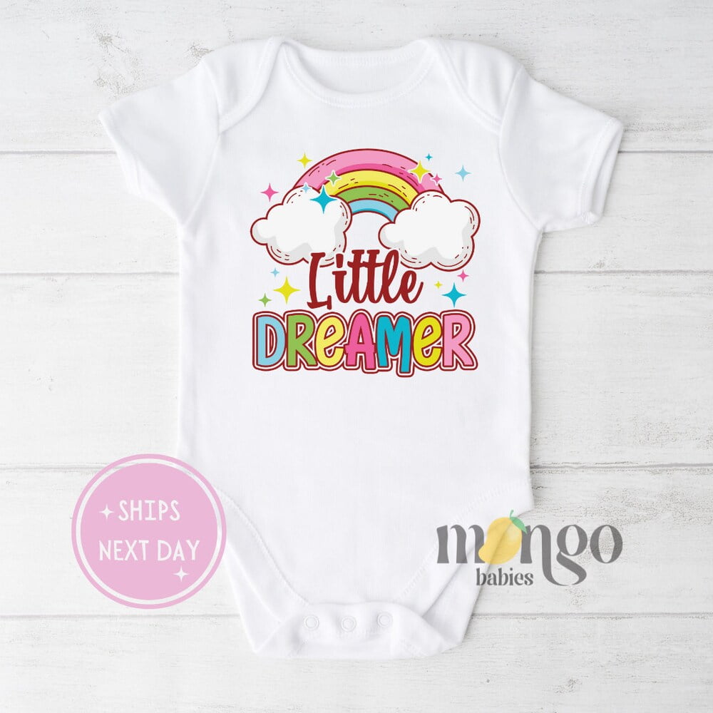 Bella Canvas with Cute s Little Dreamer Girl Outfit Kid T-Shirt Baby ...