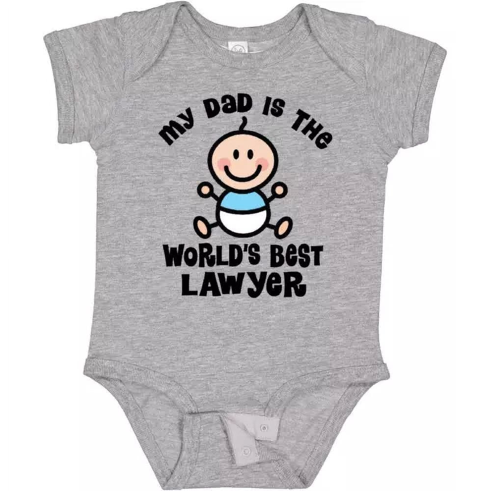 Bella Canvas Dad Is Worlds Best Lawyer Baby My Fathers Day Boy Childs Hws Bodysuit - Walmart.com