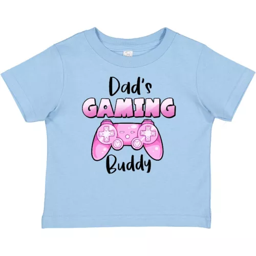 Bella Canvas Dad's Gaming Buddy- Pink Controller Baby Toddler Shirt Pop ...