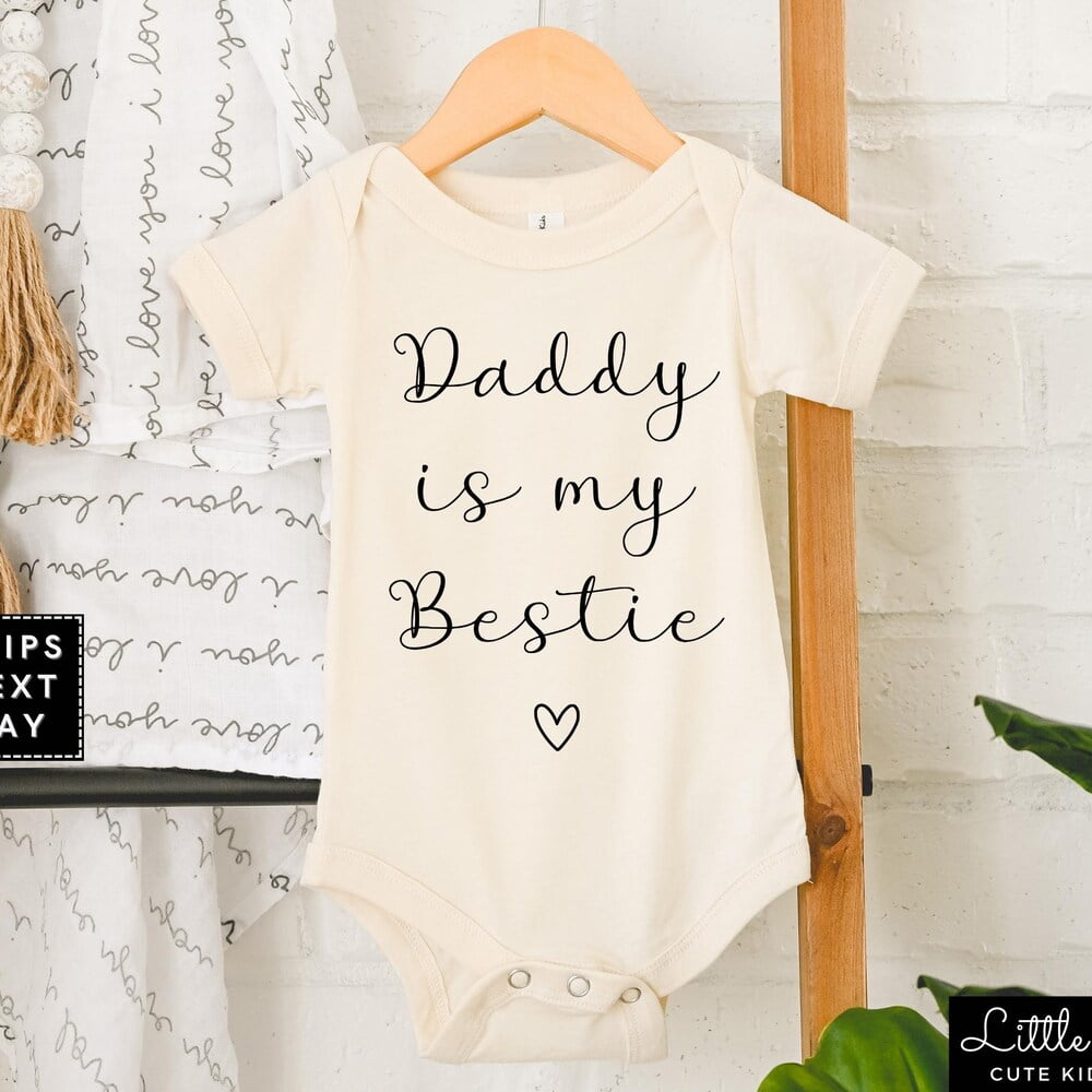Bella Canvas with Daddy Is My Bestie, Dad'S Bestie Kids Shirt, Father'S Day Kids Raglan ...