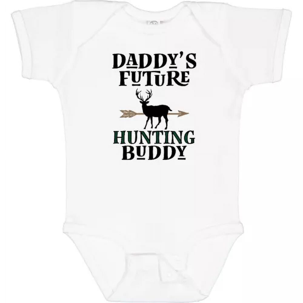 Bella Canvas Daddy Future Hunting Buddy Baby Bodysuit Bowhunting Hunter ...