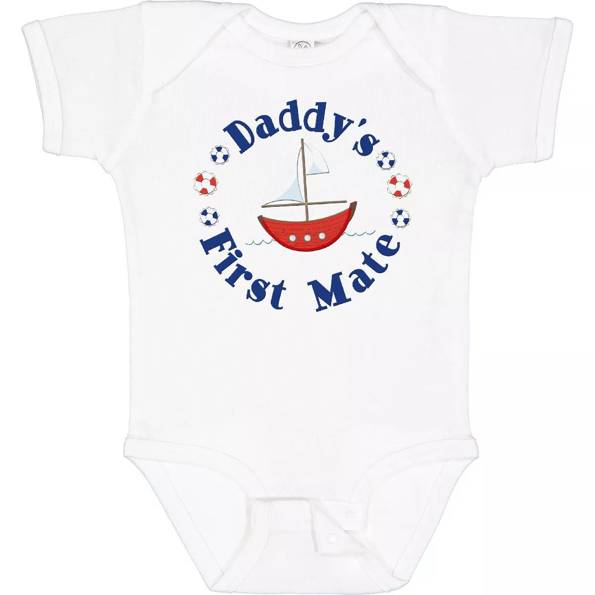 Bella Canvas Daddy'S First Mate Baby Bodysuit Sailboat Daddy Fathers Day Dad Infant Baby ...