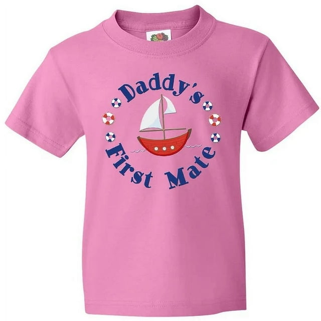 Bella Canvas Daddy'S First Mate Toddler T-Shirt Sailboat Daddy Fathers ...