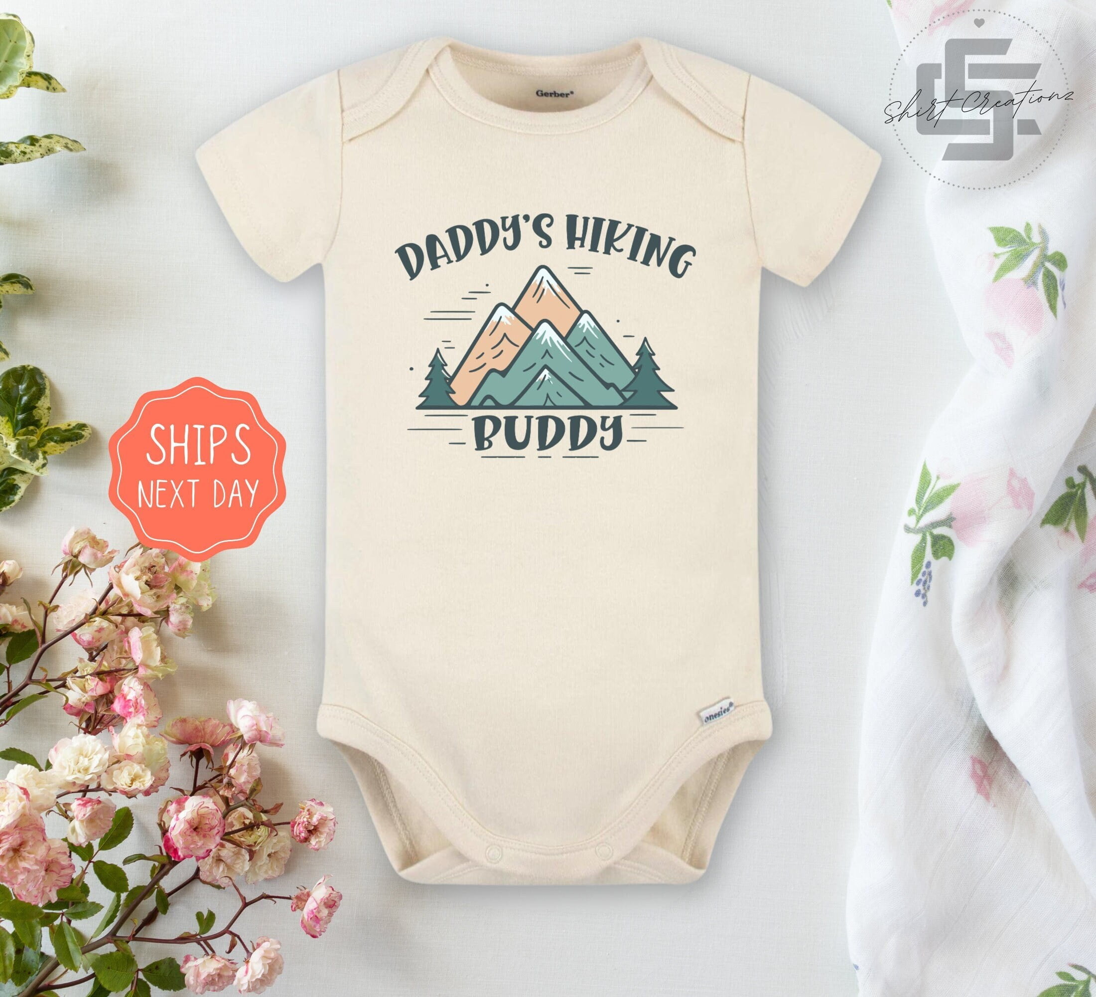 Bella Canvas with Daddy'S Hiking Buddy Hiking Baby Toddler Tee, Outdoor ...
