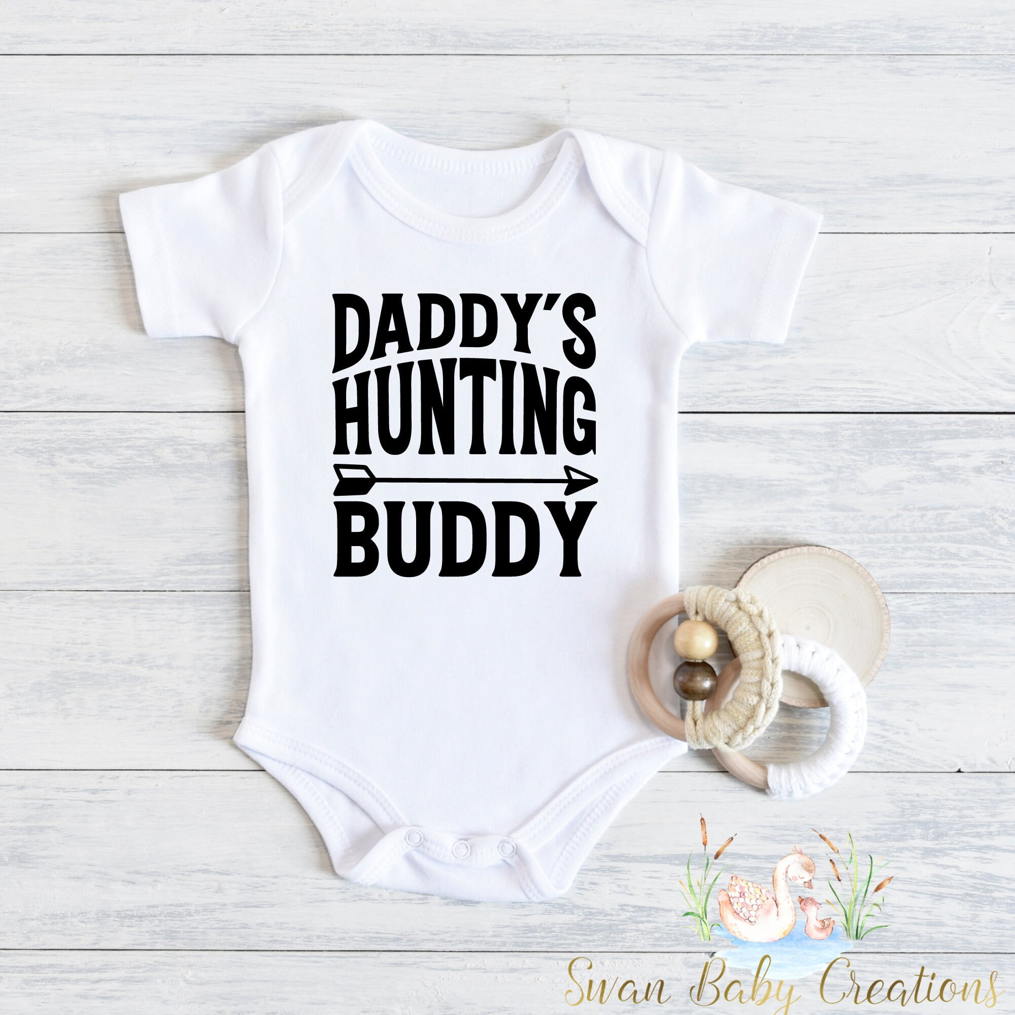 Bella Canvas with Daddy'S Hunting Buddy, Hunting Baby, Cute Pack My ...