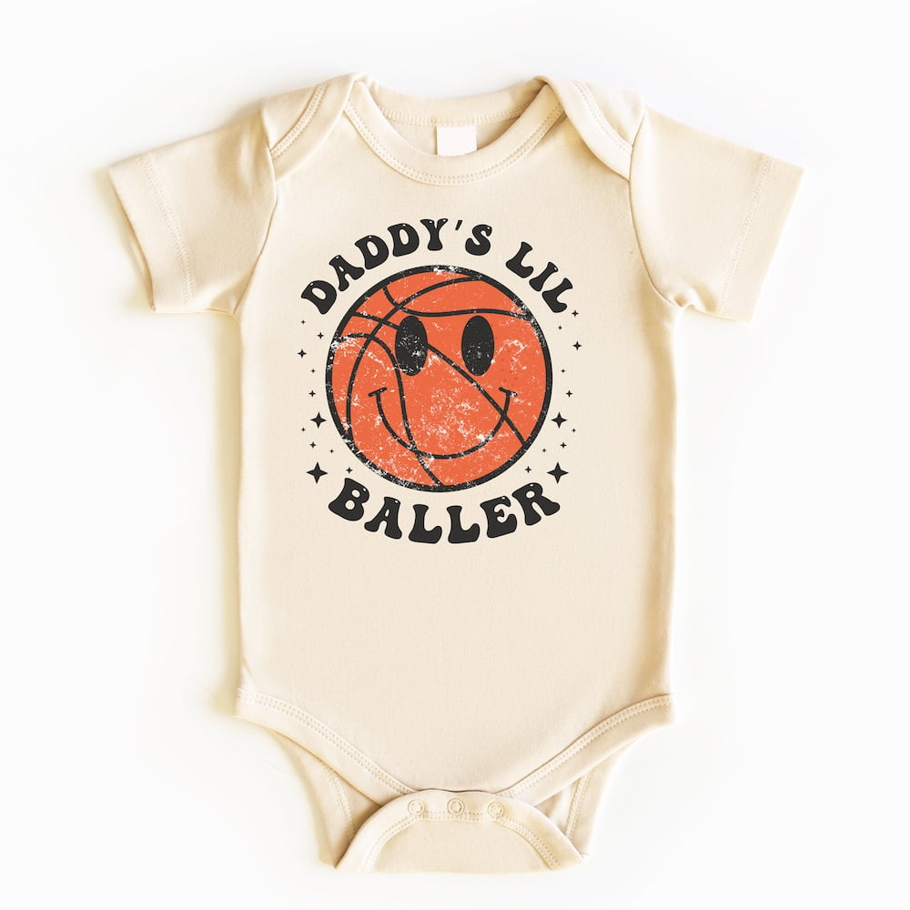Bella Canvas with Daddy'S Little Baller, Basketball,, Baby Boy Outfit ...