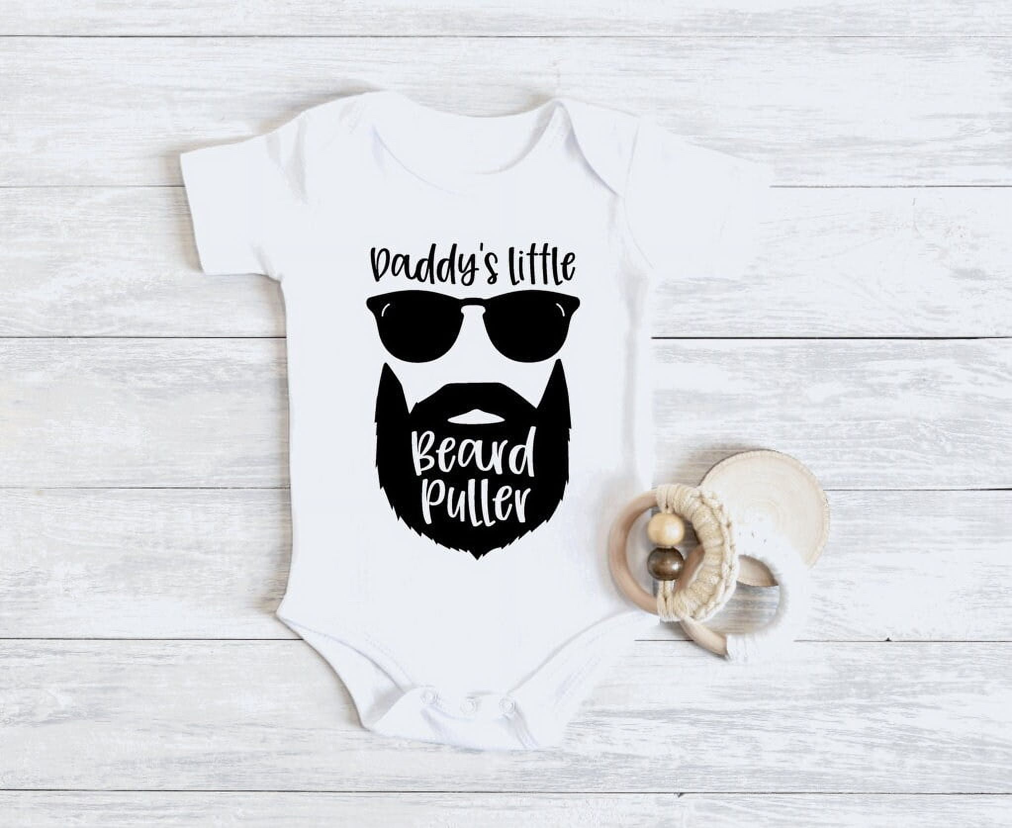 Bella Canvas with Daddy'S Little Beard Puller Baby, Funny Beard Baby ...