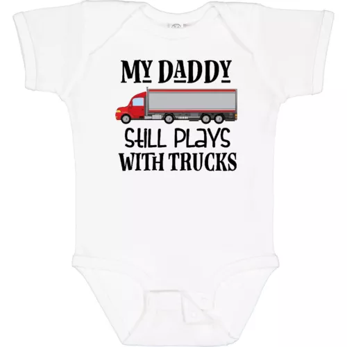 Bella Canvas Daddy Still Plays With Trucks Baby Trucking Trucker Dad Hws Bodysuit - Walmart.com