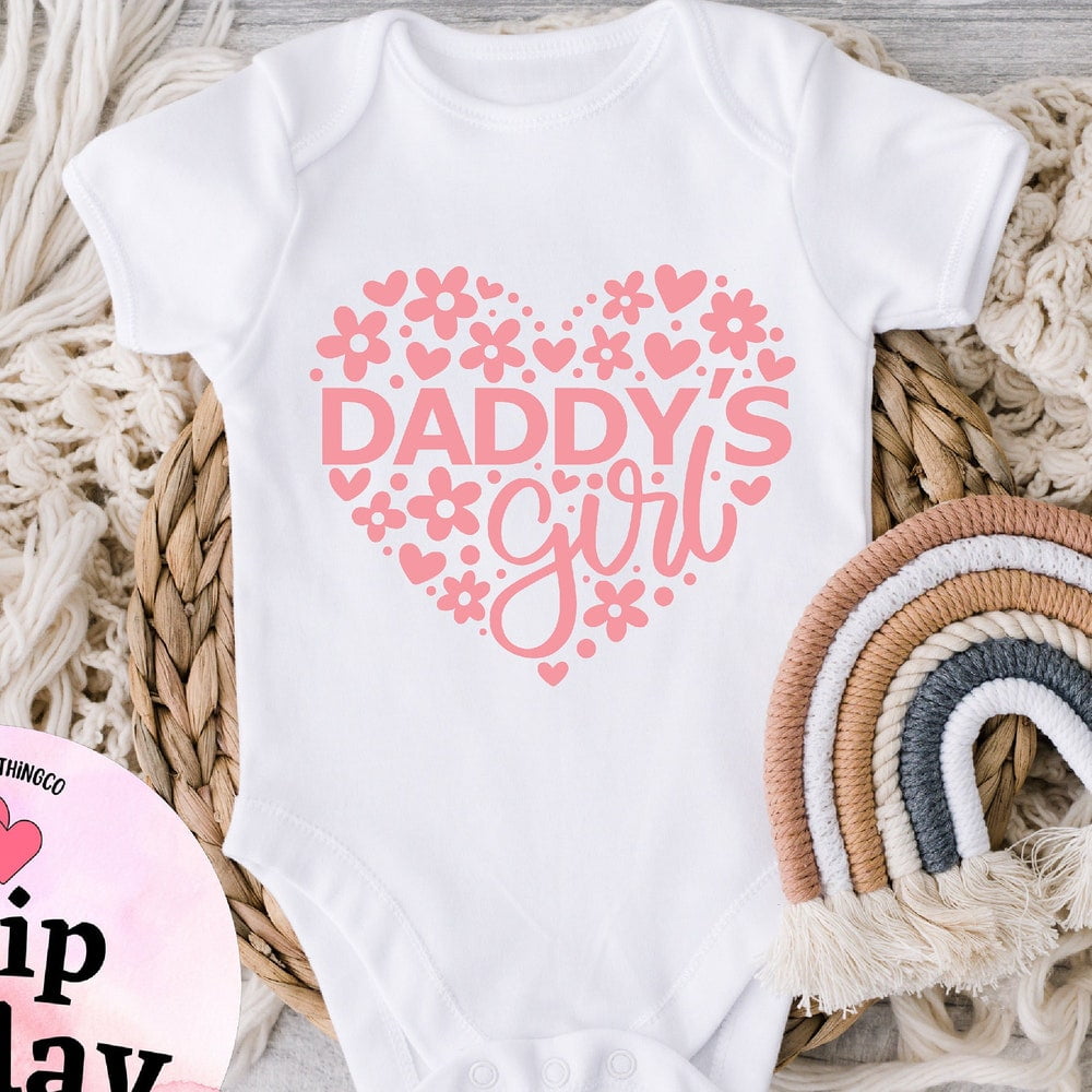Bella Canvas Daddy's Girl Baby, Daddy baby, daddys Girl bodysuit, Fathers Day Baby Girl outfit ...